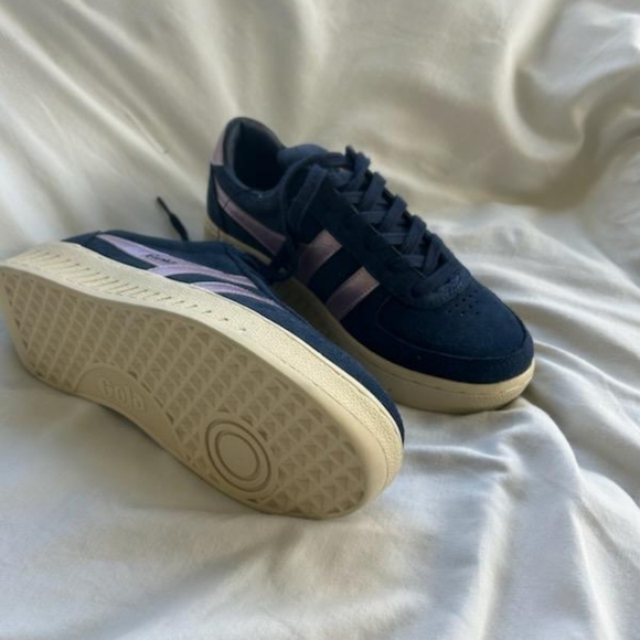 Gola | Shoes | Gola Sneaker Size 6 Navy And Metallic Purple | Poshmark